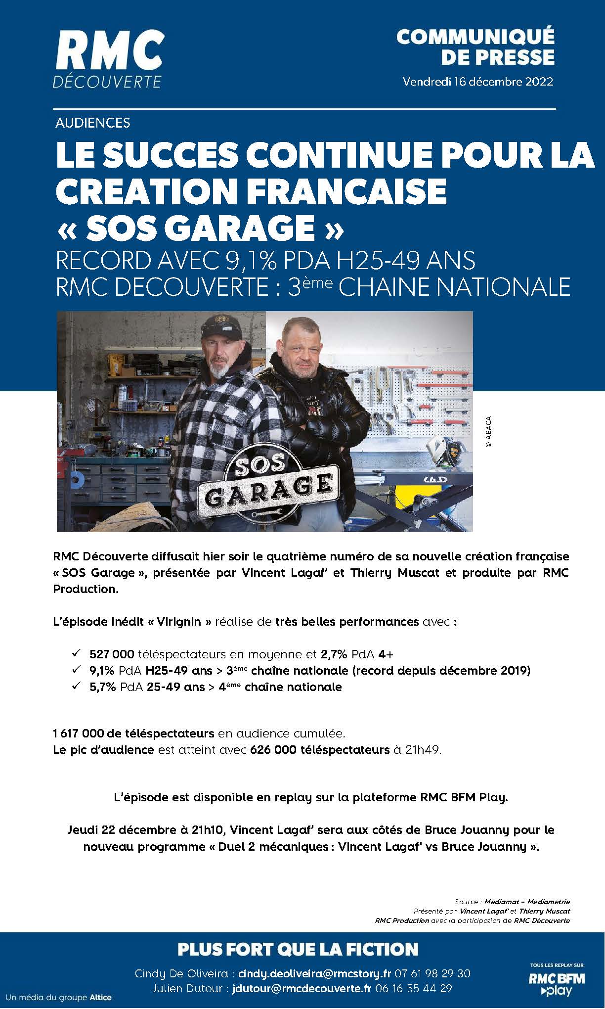 SOS GARAGE | LE SUCCÈS CONTINUE POUR LA CRÉATION FRANCAISE SOS GARAGE ...
